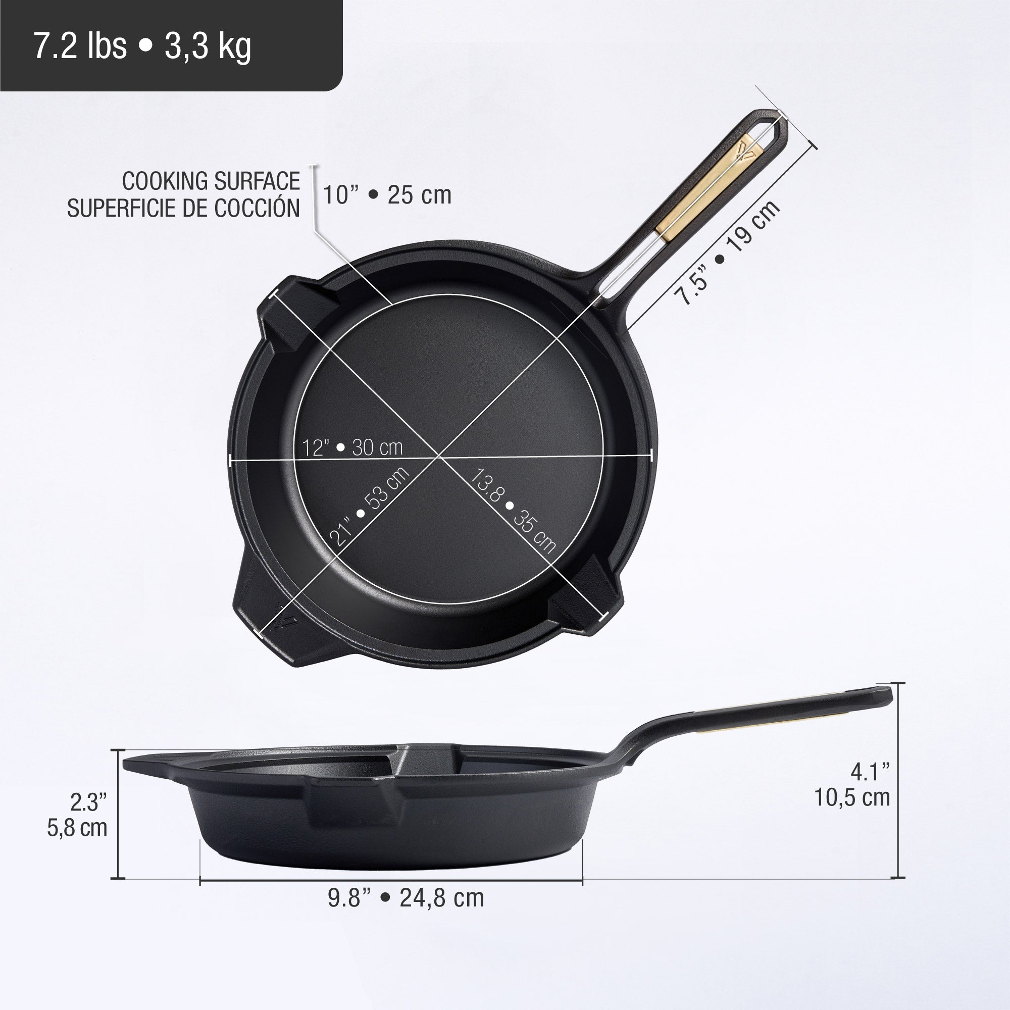 Sartén de Hierro Fundido 30 Cm Soft– Victoria