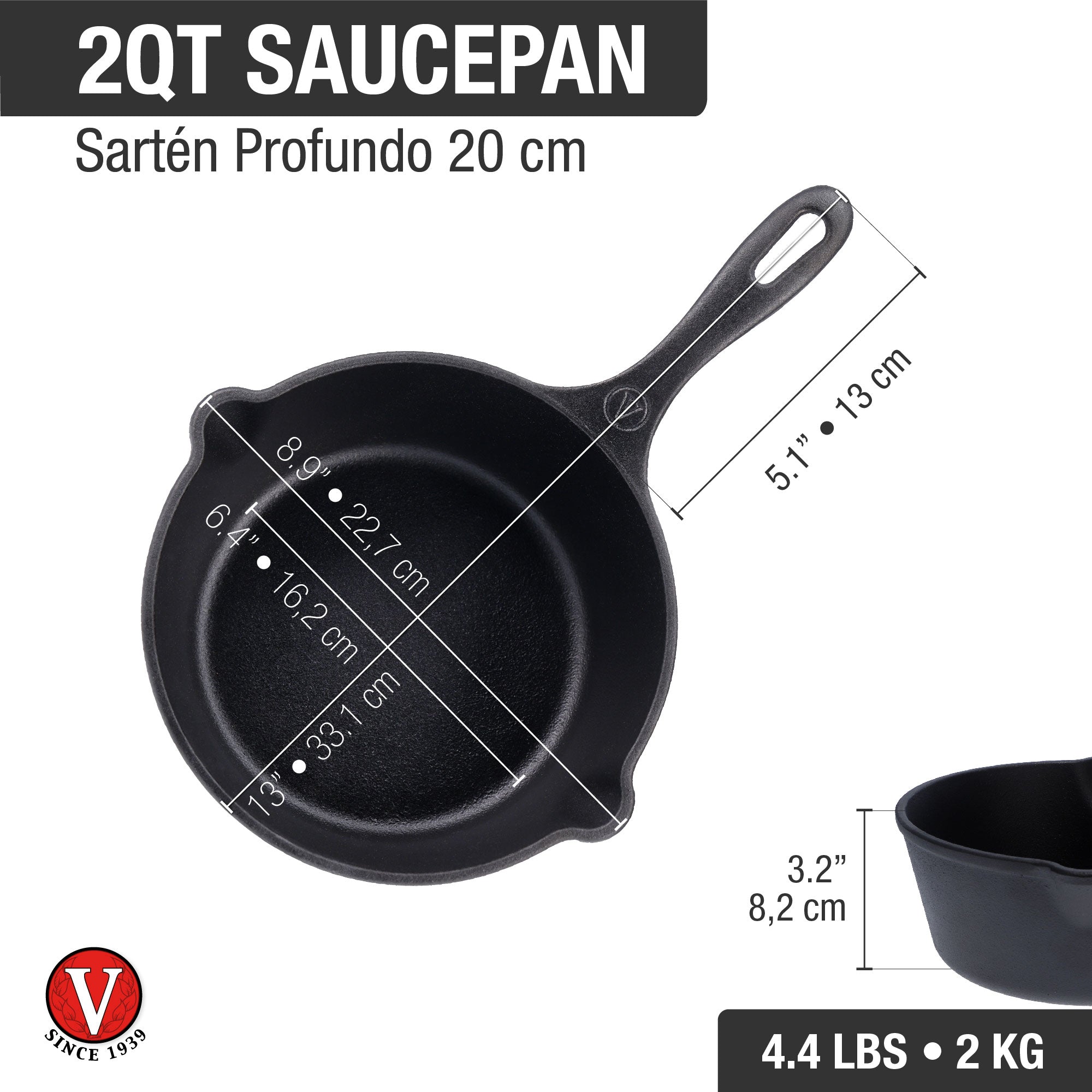 Sartén Profundo 1,9 L– Victoria